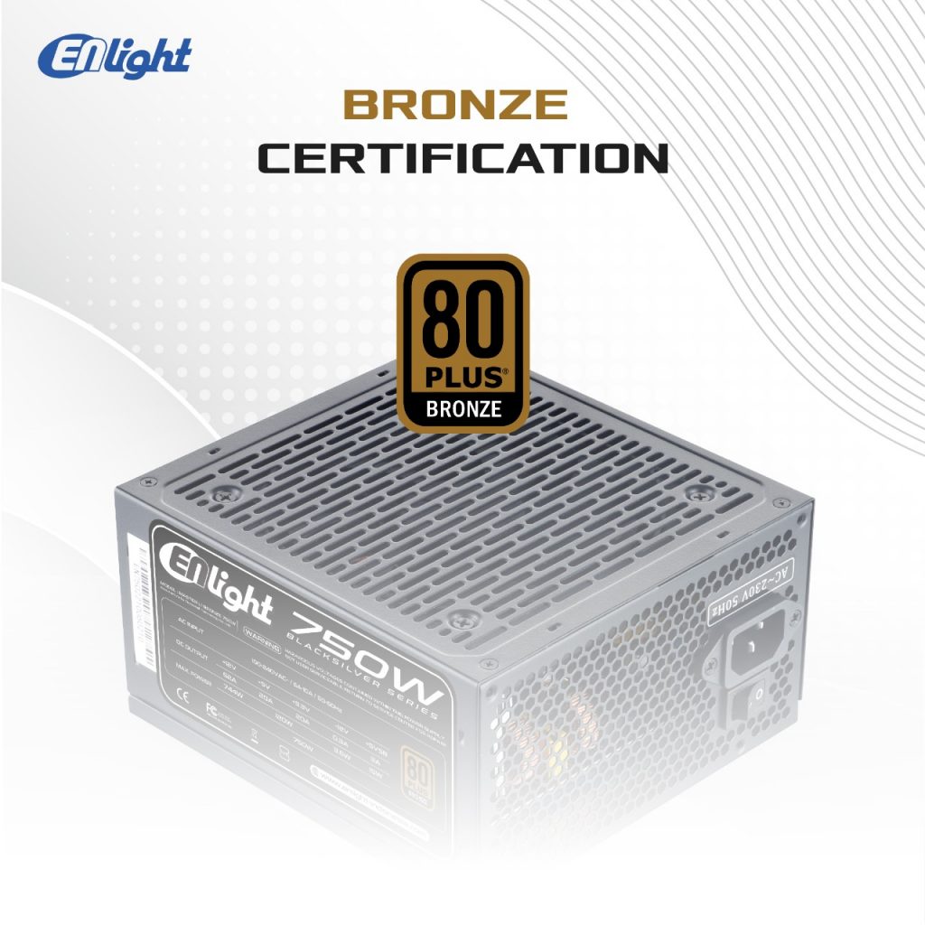 Enlight Black Silver 750 Watt ATX Semi Modular – Enlight Indonesia