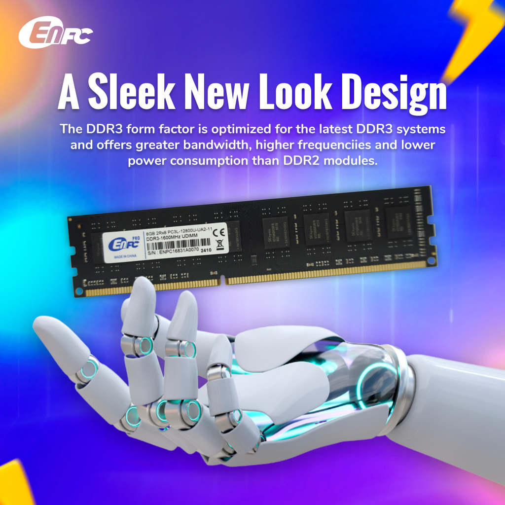 ENPC Memory DDR3 8GB 1600MHz Black – Enlight Indonesia