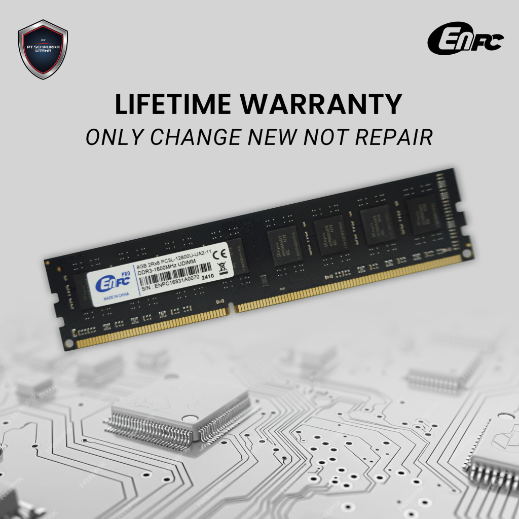 ENPC Memory DDR3 8GB 1600MHz Black – Enlight Indonesia