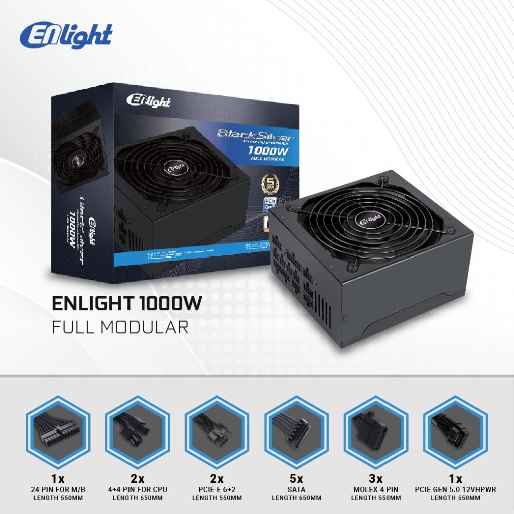 Enlight 1000 Watts Full Modular – Enlight Indonesia